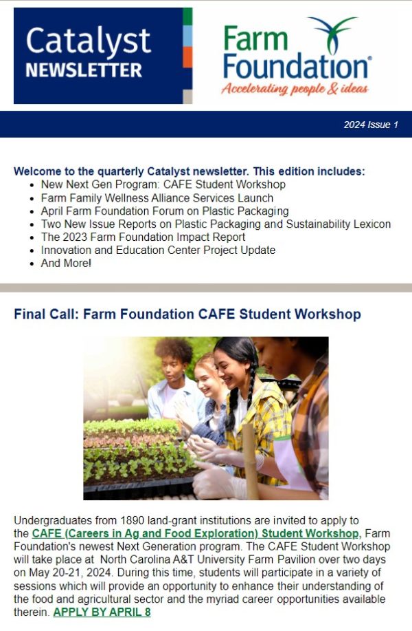 Catalyst Newsletter - Farm Foundation